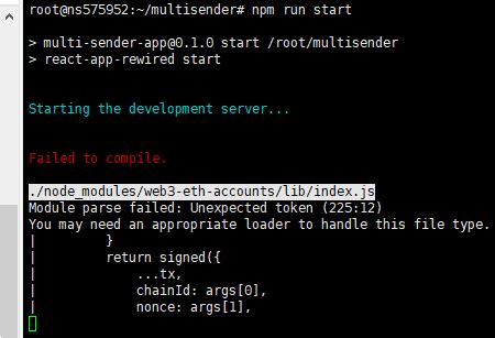 Module Parse Failed Unexpected Token Issue Rstormsf Multisender GitHub