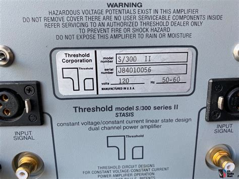 Nelson Pass Classic Threshold S300 Ii Photo 2438616 Us Audio Mart
