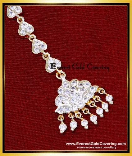 Buy Simple Light Weight Small White Stone Maang Tikka