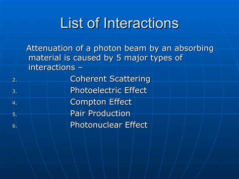Interaction Of Radiation With Matter Ppt Physics Science