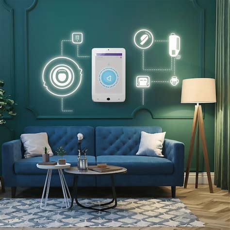 Premium Photo Modern Home With Smart Speakers Lights And Thermostat