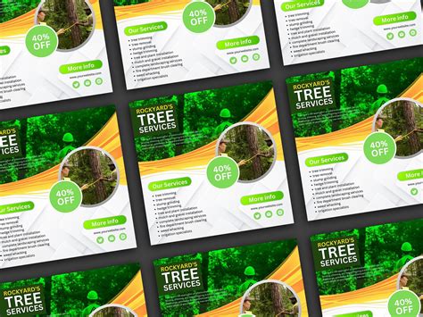 Tree Services Flyer Editable Tree Trimming Service Instagram Post DIY Canva Tree Cutting