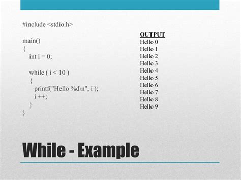looping statements in c pptx