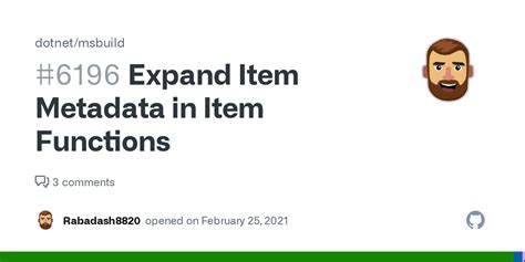 Expand Item Metadata In Item Functions · Issue 6196 · Dotnetmsbuild