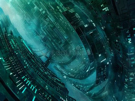 Abstract Cybersecurity Architecture Background With Geometric Shapes