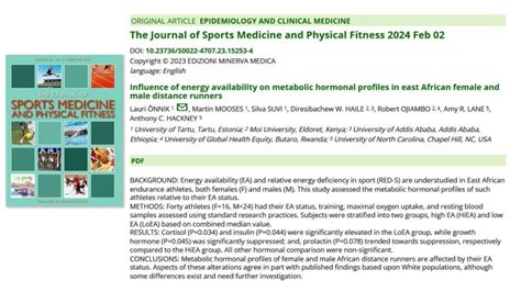 Anthony C Hackney On Linkedin Reds Energyavailability Exerciseendocrinology