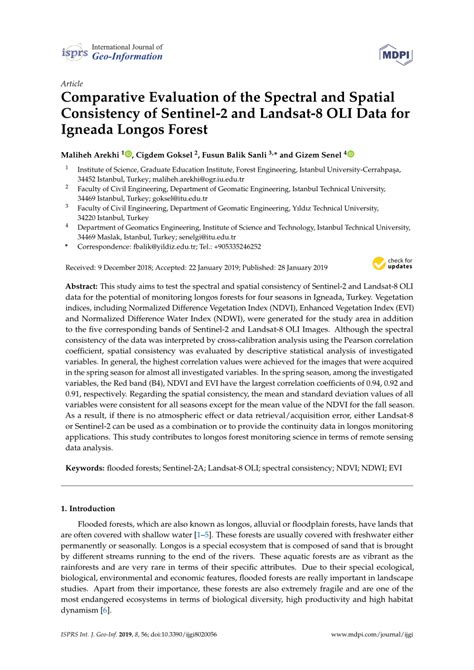 pdf comparative evaluation of the spectral and spatial consistency of