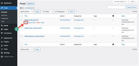 How To Edit Posts And Pages In WordPress