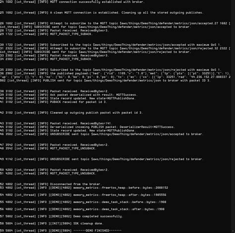 AWS IoT Device Defender Demo FreeRTOS