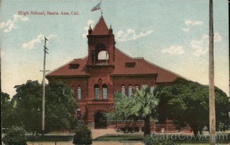 High School Santa Ana Ca Postcard