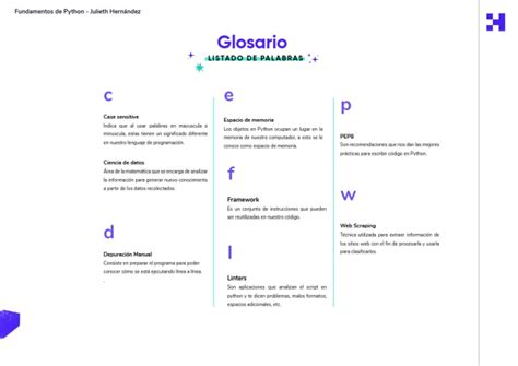 Glosario Pdf Python Lenguaje De Programación Programa De Computadora
