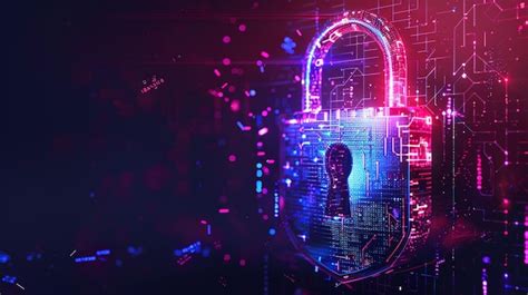 Premium Photo Secure Digital Lock Padlock Encryption Concept Icon