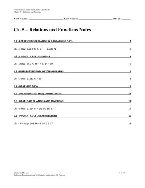 Fillable Online Ch Relations And Functions Notes AnswerKey Docx Fax Email Print PdfFiller