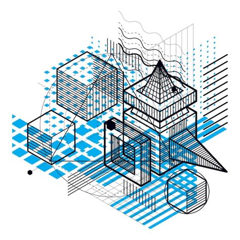 Premium Vector Abstract Background With Isometric Lines Vector Illustration Template Made