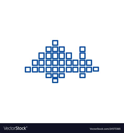 Sound Frecuency Line Icon Concept Frecuency Vector Image