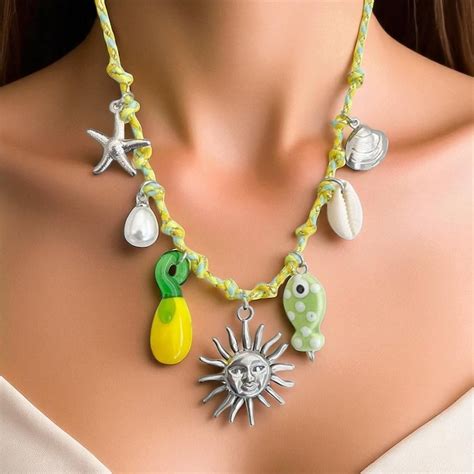 Collar Sol Silver Limon Hilo
