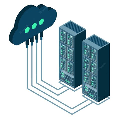 Premium Vector Cloud Technology Computing Concept Data Center Concept