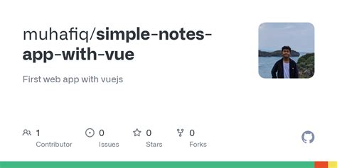 Github Muhafiqsimple Notes App With Vue First Web App With Vuejs
