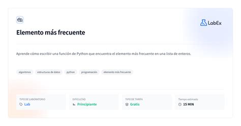 Elemento Más Frecuente Labex