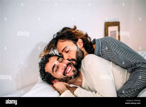 Gay Male Couple Kissing Hi Res Stock Photography And Images Alamy