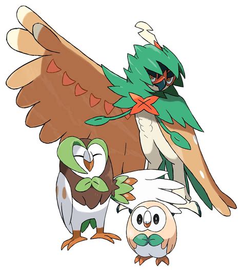 722 724 Rowlet Evolution By Torathor On Deviantart