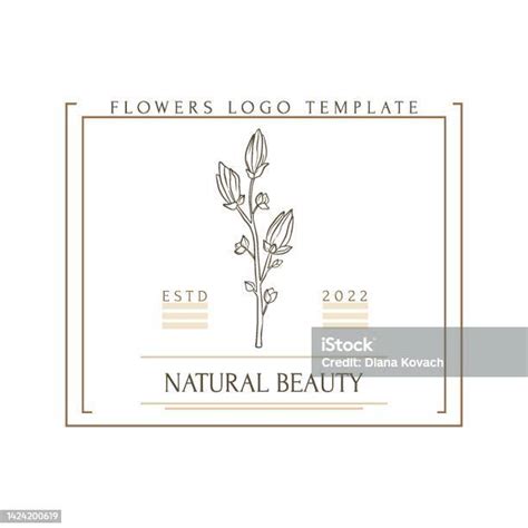 손으로 그린 꽃과 잎의 꽃과 잎의 최소한의 구성은 라인 아트에 있습니다 보헤미안 꽃 벡터 일러스트레이션 인사말 카드 청첩장