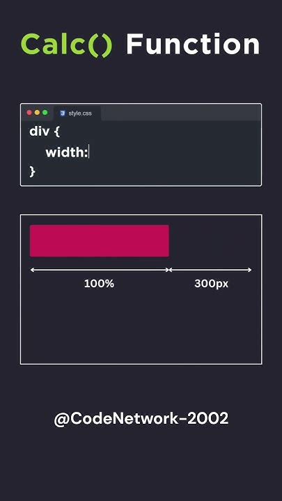 Css Calc Function Html Html5 Css3 Css Youtube