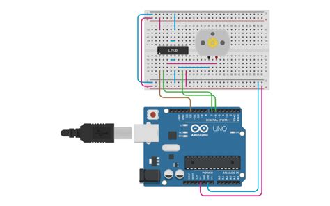 Circuit Design Servomotor Cc Tinkercad