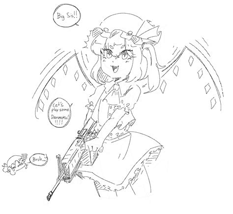 Aiyaka Kurenai Flandre Scarlet Remilia Scarlet Touhou Alt Text Commentary English