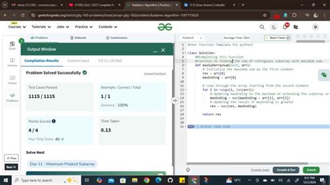 Utsav Anand On Linkedin Codingjourney 160daysofcode Kadanealgorithm Computerscience Techlife