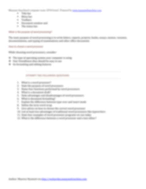 Solution Introduction To Word Processor 1 Studypool