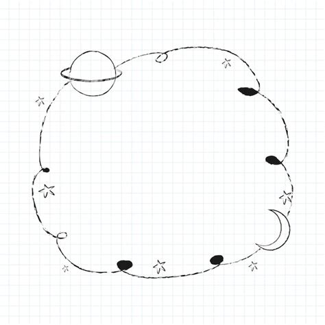 Free Vector Galaxy Decorated Minimal Line Art Frame Vector Free Vector Galaxy Decorated Minimal Line Art Frame Vector