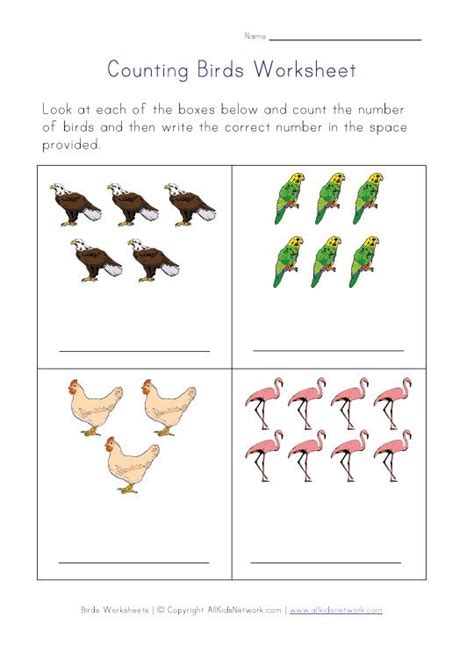 Mom And Bird Kindergarten Worksheet Math Education Com Math