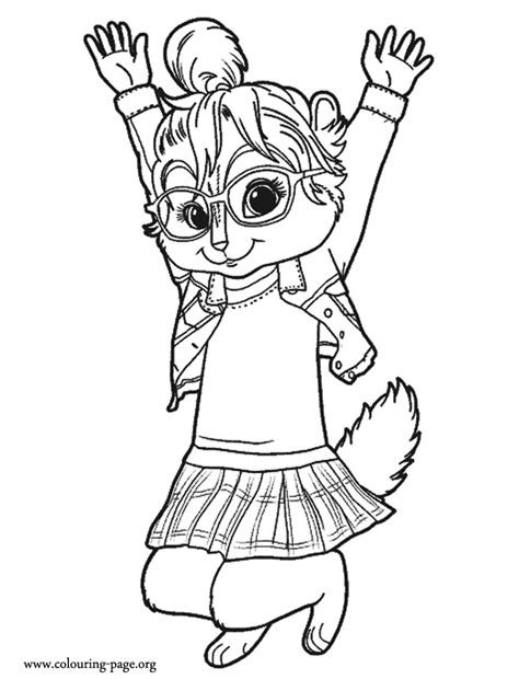 Alvin And The Chipmunks Jeanette Miller Coloring Page