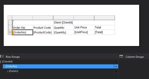 reporting services ssrs full group header with subgroups stack