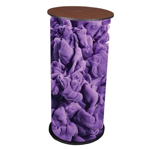 Promotional Counter Round With Reversible Black Teak Top