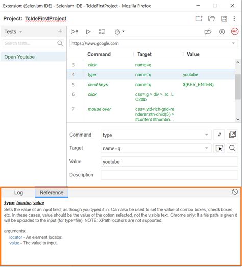Selenium Ide Features Or Interface