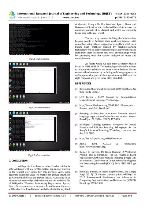 Irjet Chatbot In Python Pdf Artificial Intelligence Technology And Computing