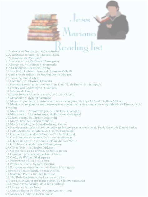 Jess Mariano Reading List Pdf