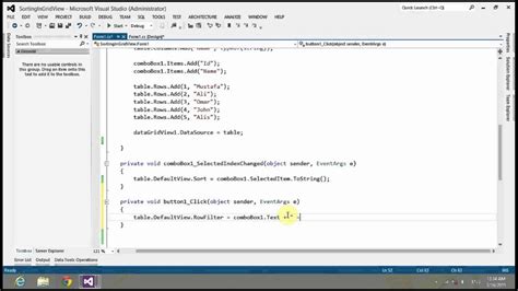 Filter Data In DataTable And GridView YouTube