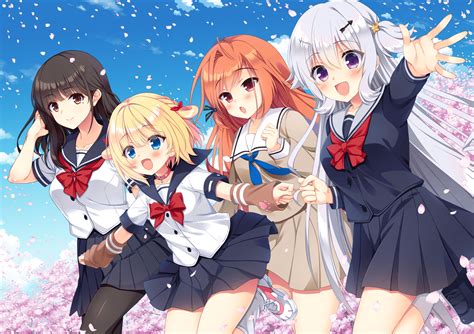 Fuyuichi Monme Sacraneco Unasaka Ryou Yuunagi Seshina Highres Official Art Promotional Art