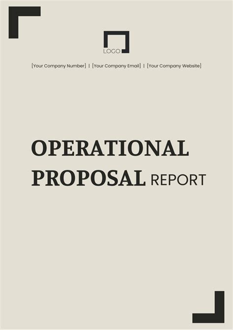 Free Proposal Report Templates Editable And Printable