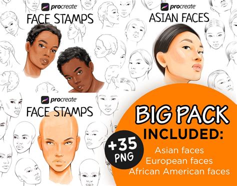 Procreate Face Stamps Procreate Stamps Procreate Face Procreate Face Stamp Procreate