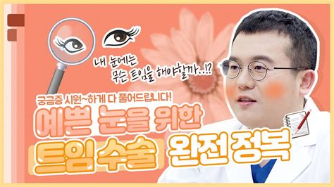 [눈성형] 트임수술 앞트임 뒷트임 윗트임 밑트임 완전 정복 Youtube