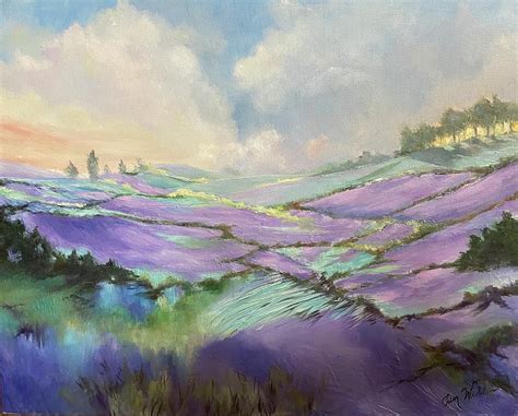 Lavender Fields Painting By Erin Cronin Webb Fine Art America