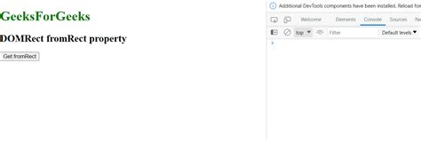 Web Api Domrect Fromrect Property Geeksforgeeks