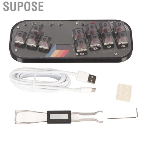 Supose คีย์บอร์ดสำหรับ Hitbox Mini Fighting Game Controller Socd Arcade Fight Stick Mixbox