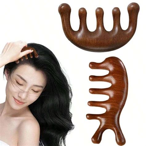 2pcs Massage Comb Popular Scalp Male And Female Head Five Teeth Nourishing Scalp Massage Comb