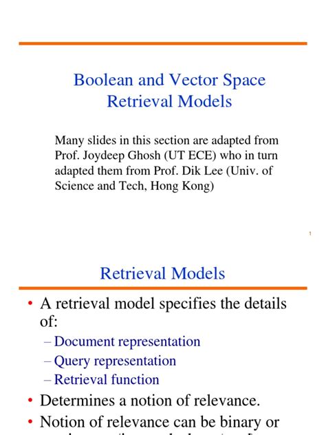 Boolean And Vector Space Retrieval Models Pdf Information Retrieval