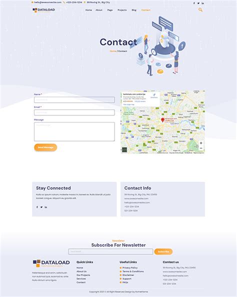 dataload data science and analytics elementor template kit by rometheme